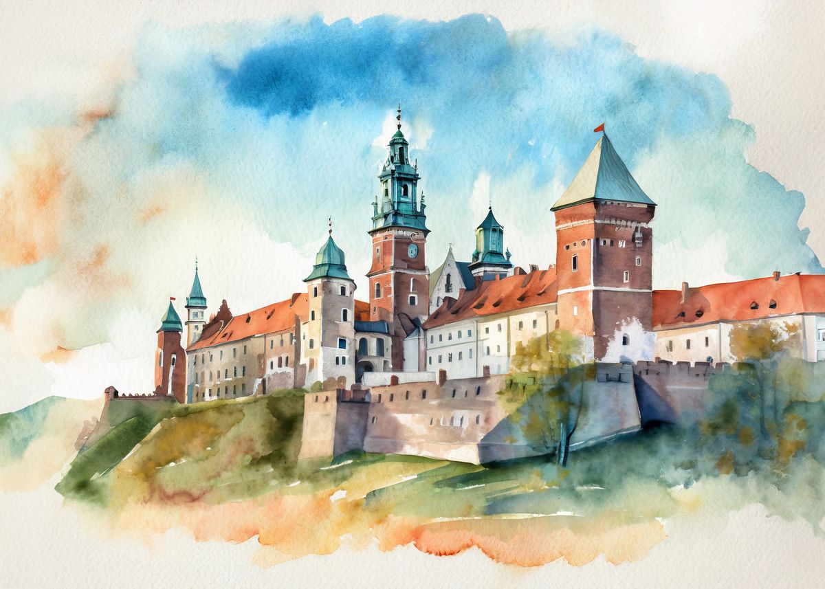 'Wawel castle in Krakow' Poster, picture, metal print, paint by Daniel ...