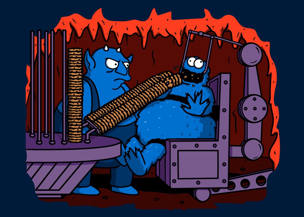 'Cookie Hell' Poster, picture, metal print, paint by Rafael Jurado ...