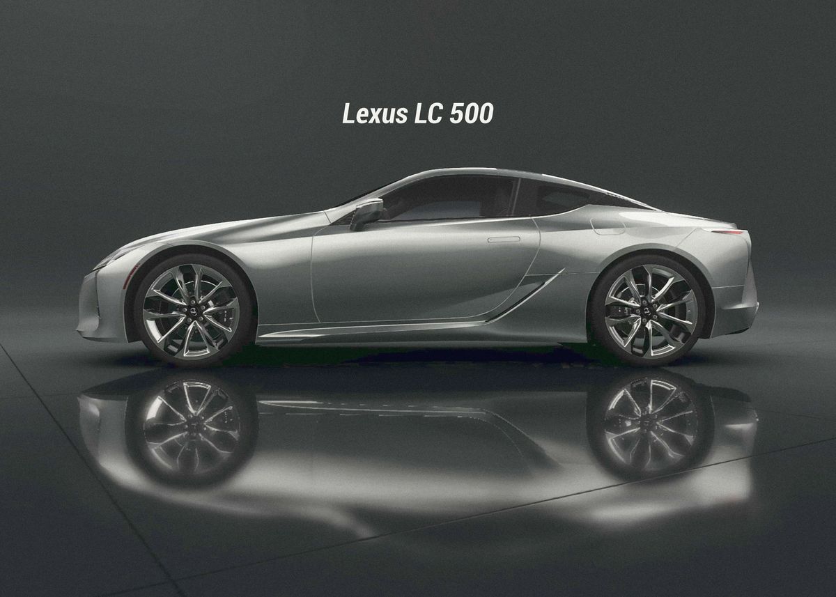 'Lexus LC 500' Poster, picture, metal print, paint by One Line Artist ...