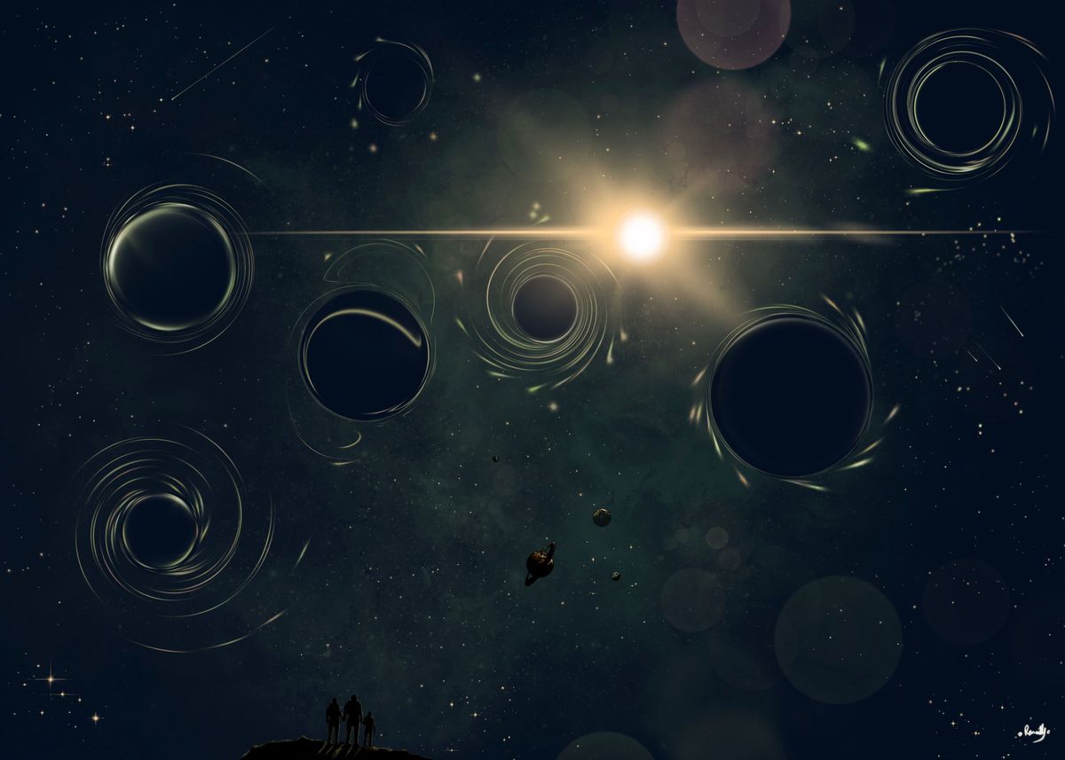 'Multiverse' Poster, picture, metal print, paint by Remaille Art | Displate