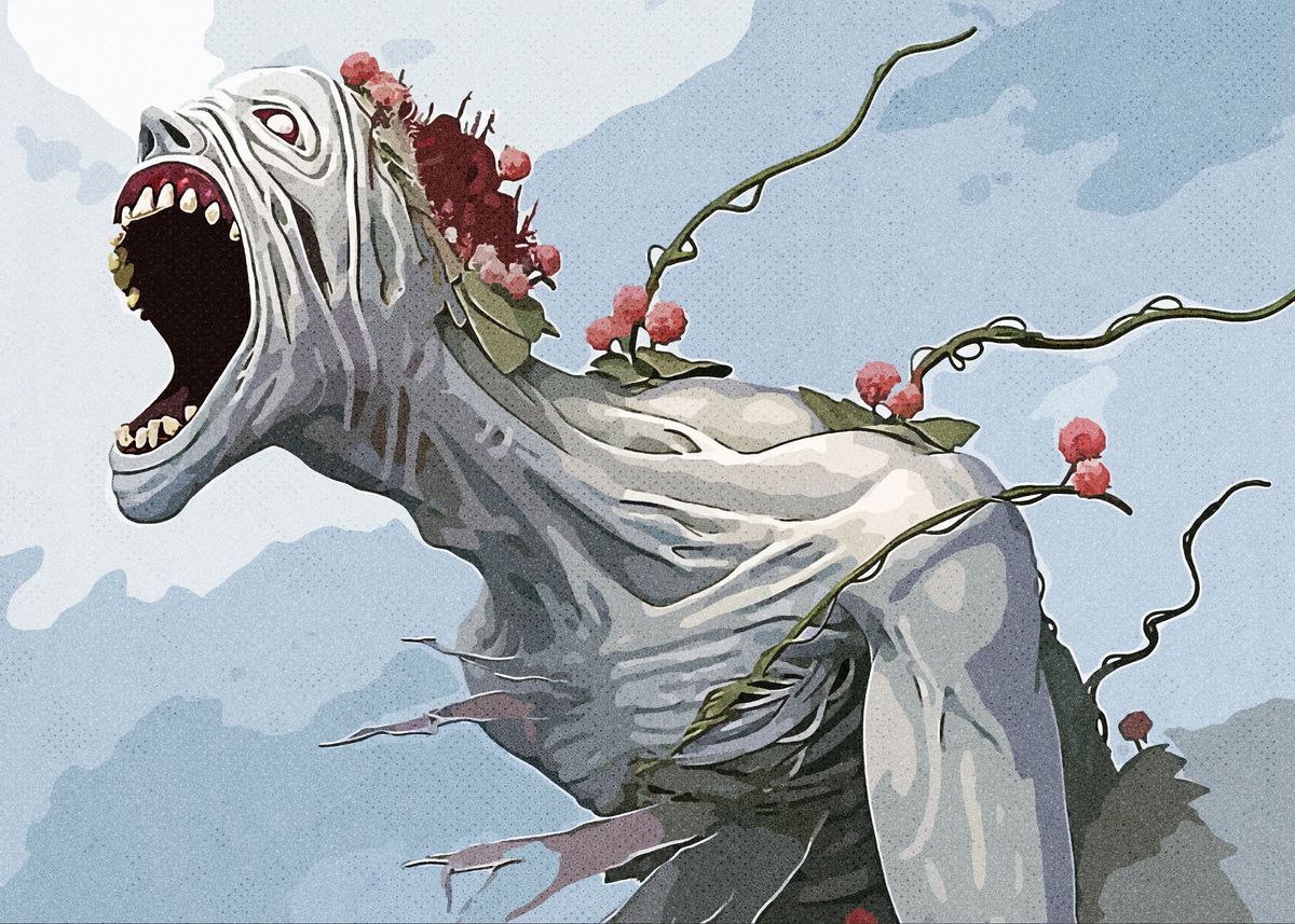 'White Monster' Poster, picture, metal print, paint by Coffee Design ...