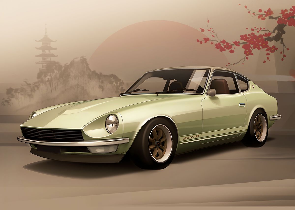 'Datsun 240Z' Poster, picture, metal print, paint by Flux Lab | Displate