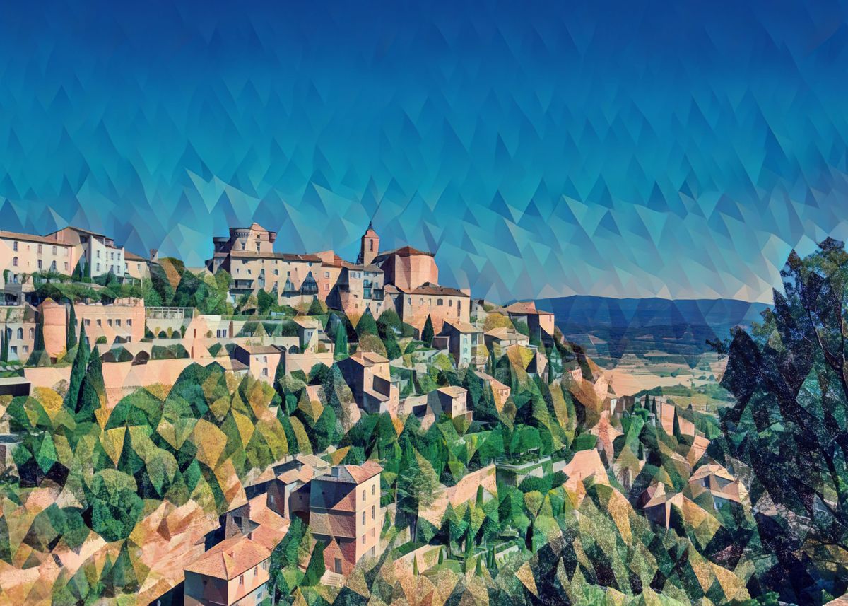 'Gordes in Luberon' Poster, picture, metal print, paint by Sergio ...