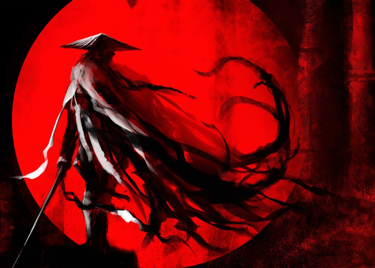 'The red sun' Poster, picture, metal print, paint by Lestat de ...