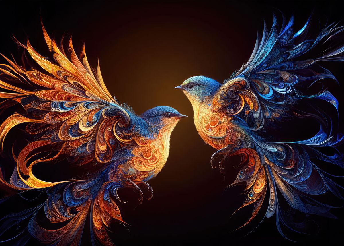 'Ethereal Whir' Poster, picture, metal print, paint by Bill Tiepelman ...