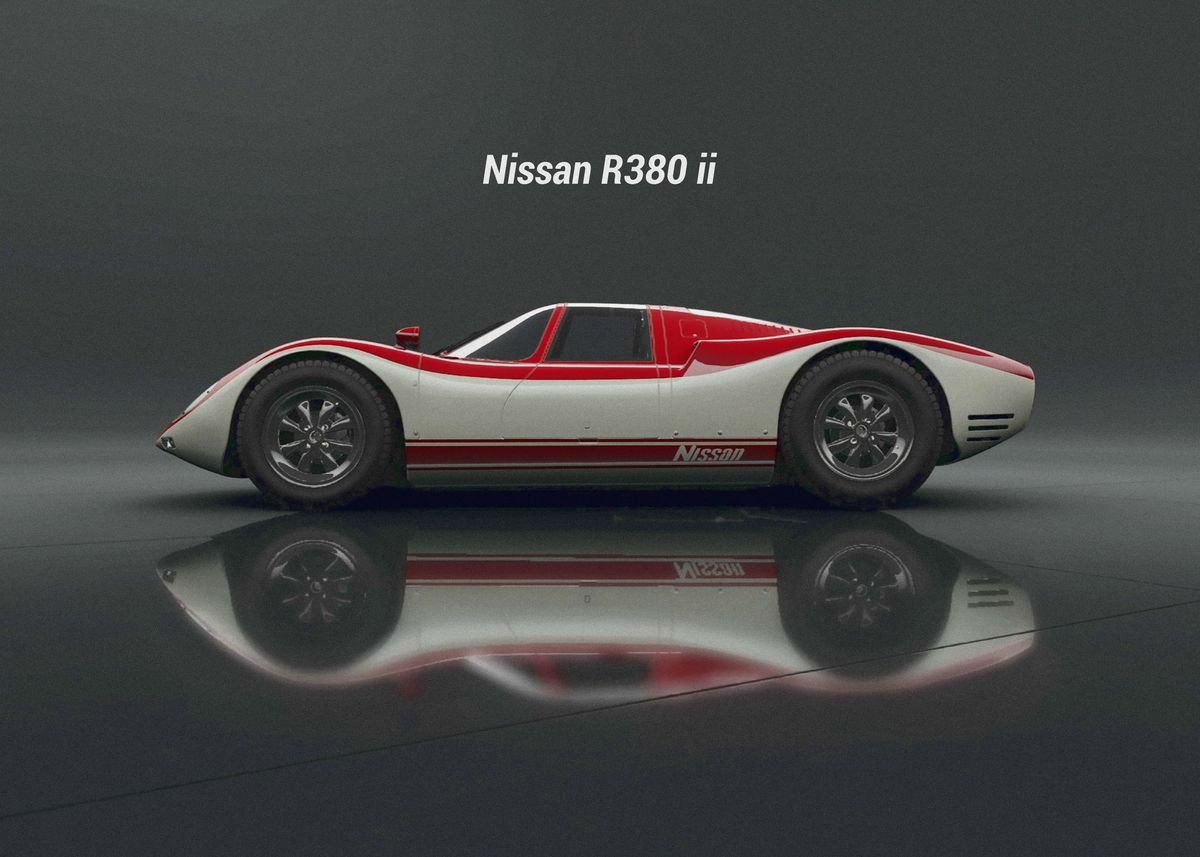 'Nissan R380 ii' Poster, picture, metal print, paint by One Line Artist ...