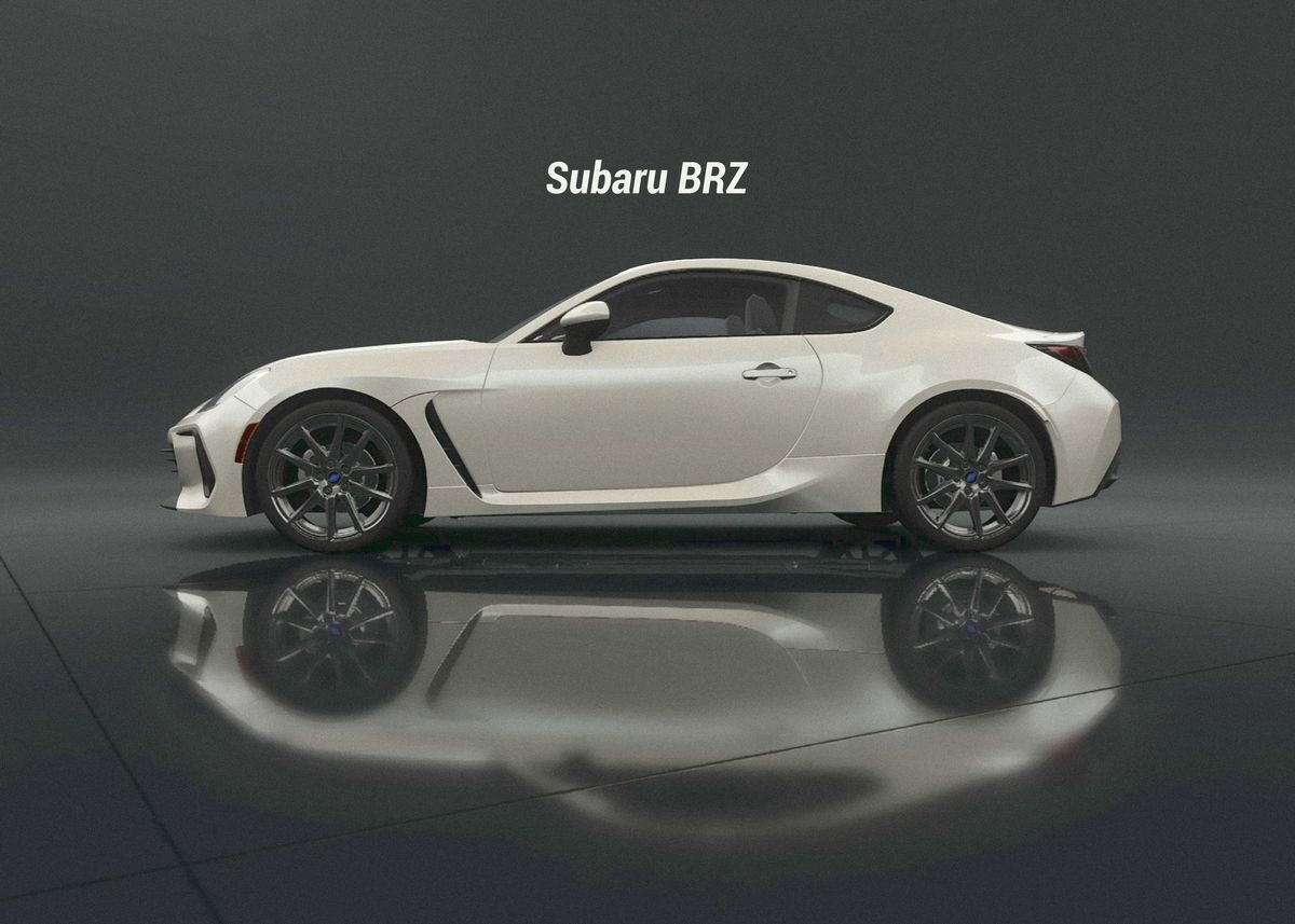 'Subaru BRZ' Poster, picture, metal print, paint by One Line Artist ...