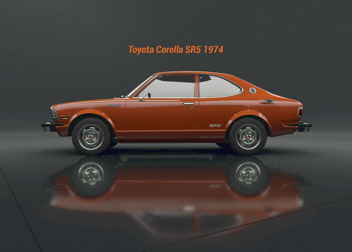 'Toyota Corolla SR5 1974' Poster, picture, metal print, paint by One ...