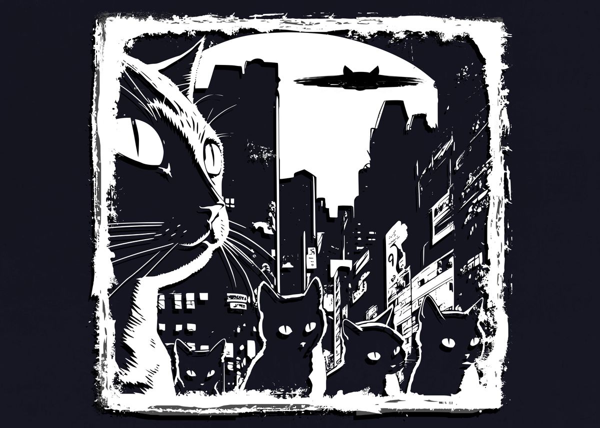 'The Cats Shadows ' Poster, picture, metal print, paint by Ilya Danilov ...