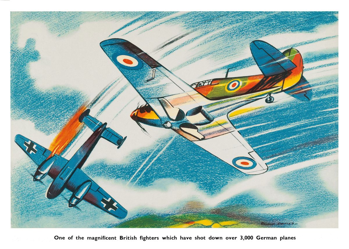 'Spitfire Attack' Poster, picture, metal print, paint by Steel Canvas Creations | Displate