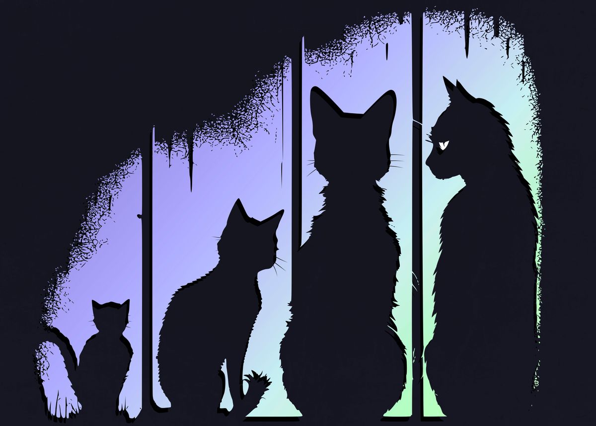 'The Cats Shadows ' Poster, picture, metal print, paint by Ilya Danilov ...