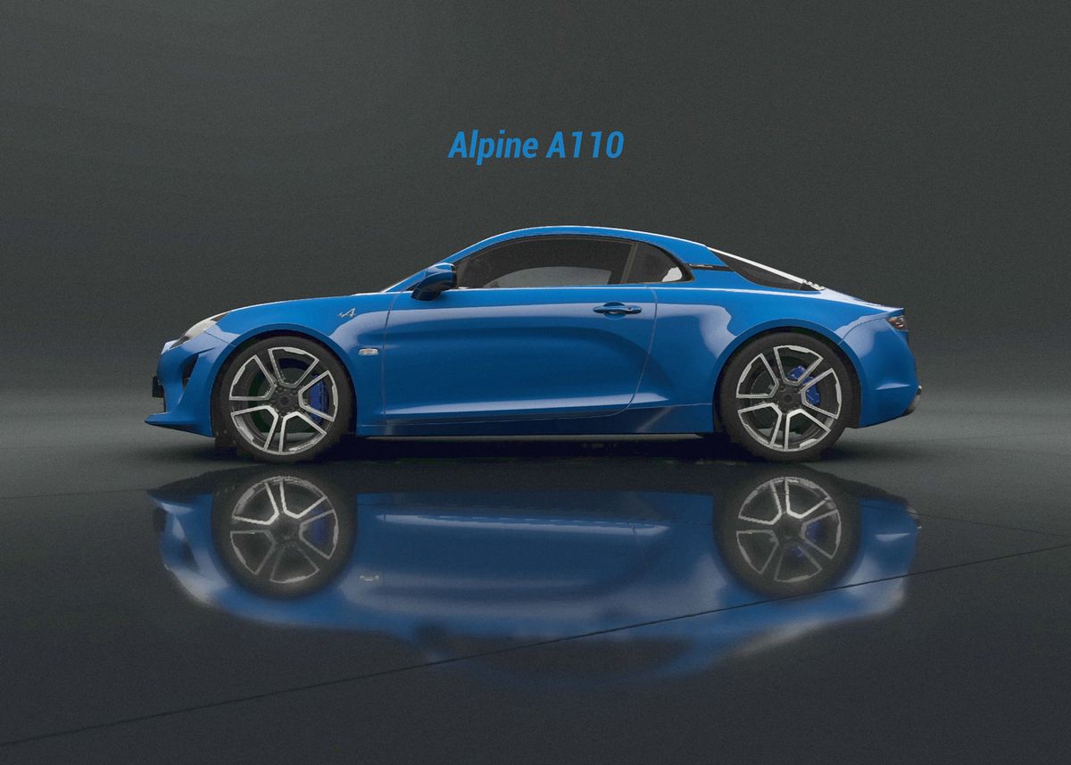 'Alpine A110 2017' Poster, picture, metal print, paint by One Line ...