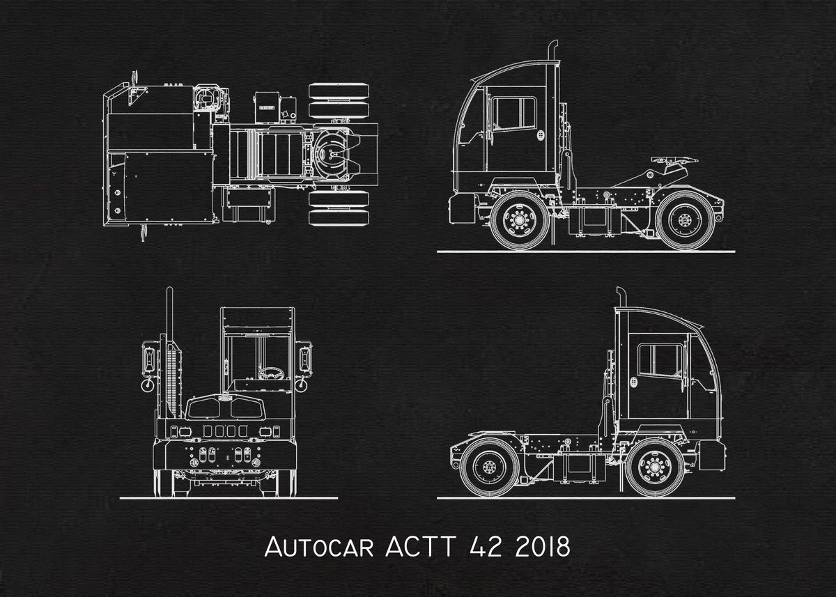 'Autocar ACTT 42 2018' Poster, picture, metal print, paint by JAT ...
