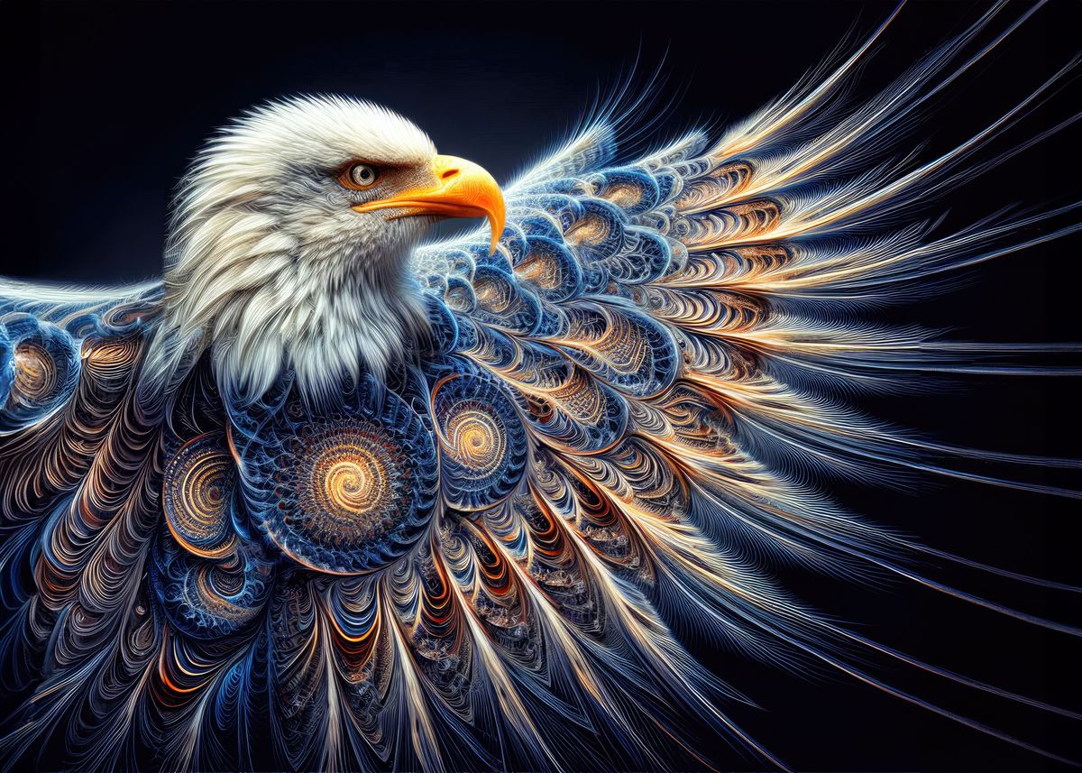 'The Celestial Raptor' Poster, picture, metal print, paint by Bill ...