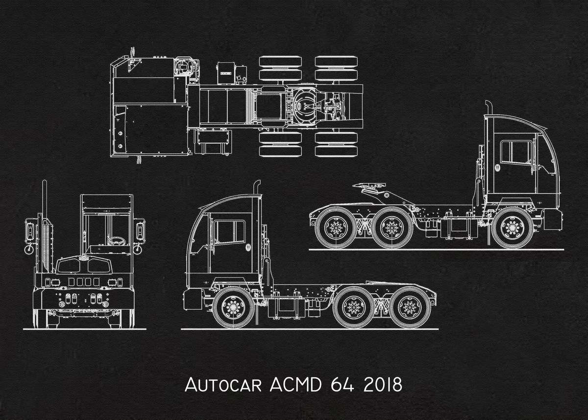 'Autocar ACMD 64 2018' Poster, picture, metal print, paint by JAT ...