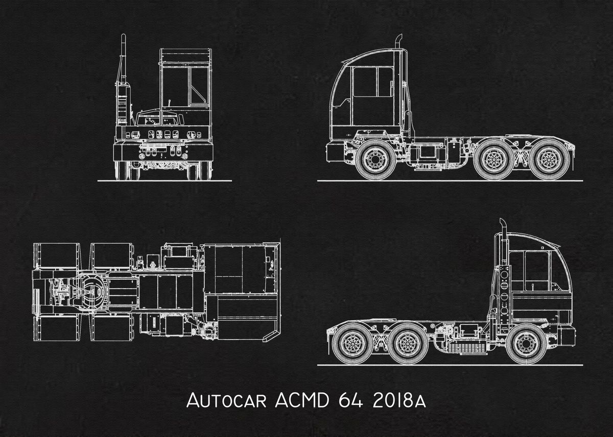 'Autocar ACMD 64 2018a' Poster, picture, metal print, paint by JAT ...