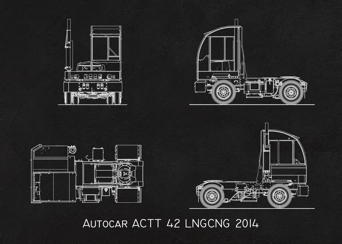 'Autocar ACTT 42 LNGCNG 201' Poster, picture, metal print, paint by JAT ...