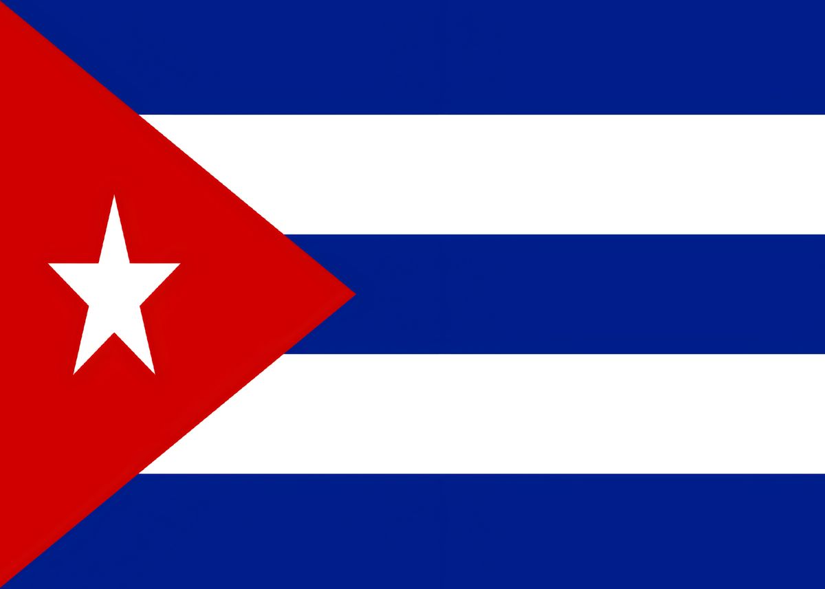 'Cuban Flag' Poster, picture, metal print, paint by Jon Baran | Displate