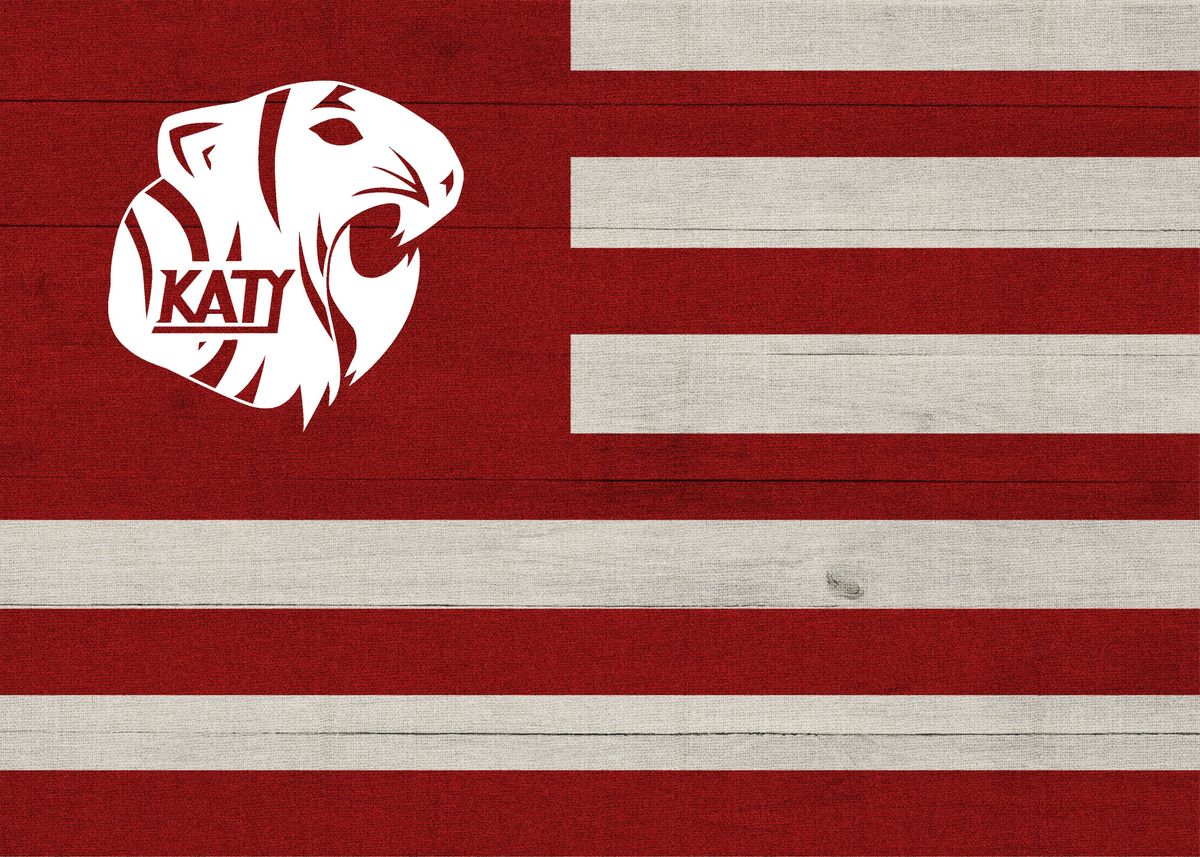 'Katy Tigers Flag' Poster, picture, metal print, paint by Jamie ...