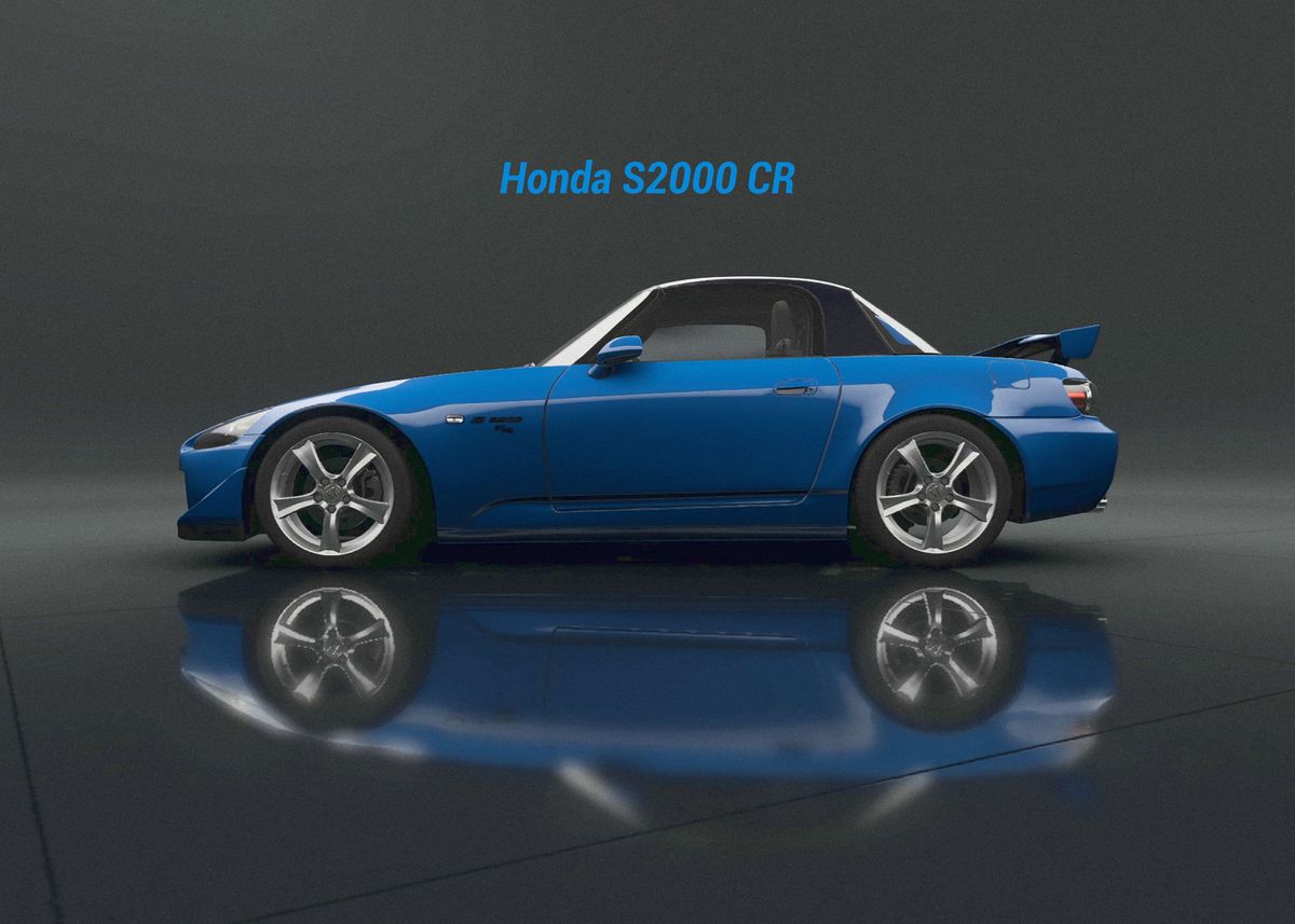 'Honda S2000 CR' Poster, picture, metal print, paint by One Line Artist ...