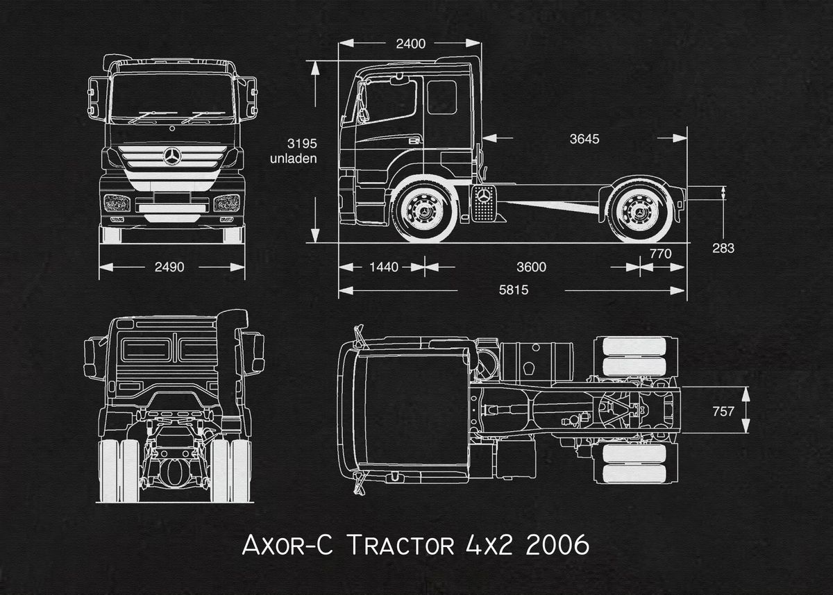 'Axor C Tipper 4x2 2006' Poster, picture, metal print, paint by JAT ...