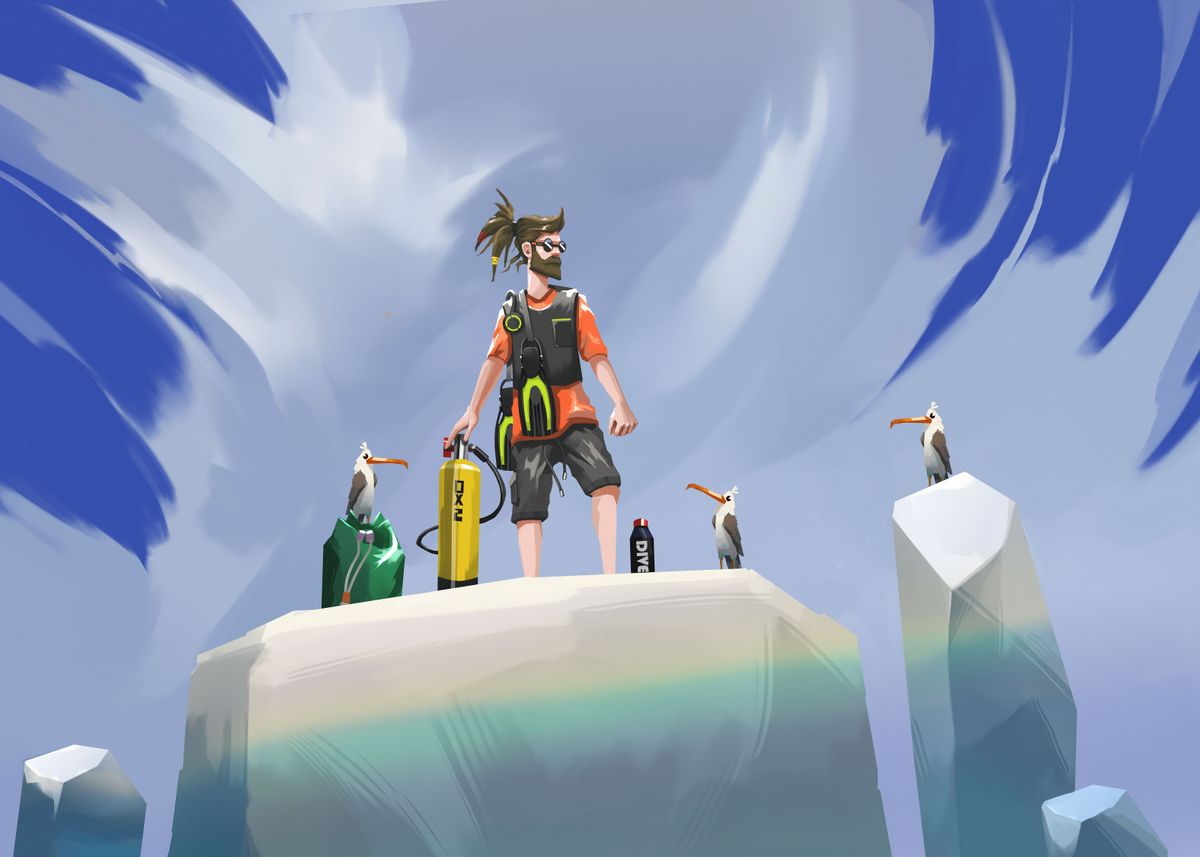 'Robert Diving spot part3' Poster, picture, metal print, paint by ...