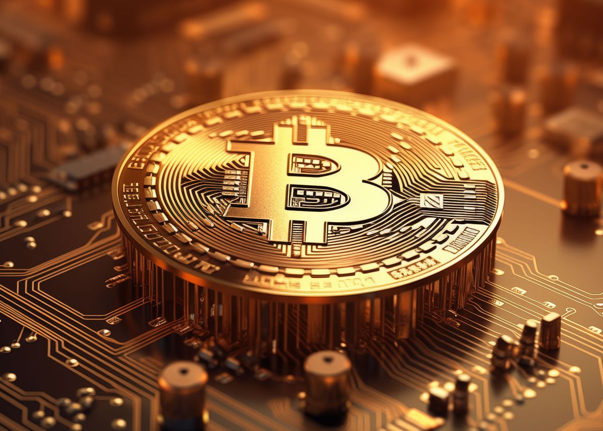 'Bitcoin ' Poster, picture, metal print, paint by The Fire | Displate