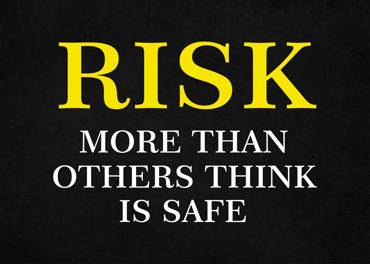 'Motivational Risk' Poster, picture, metal print, paint by QTK Design ...