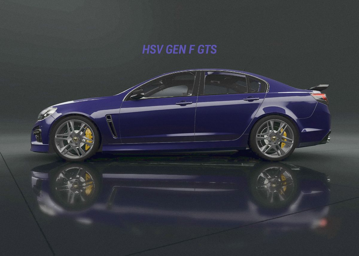 'HSV GEN F GTS' Poster, picture, metal print, paint by One Line Artist ...