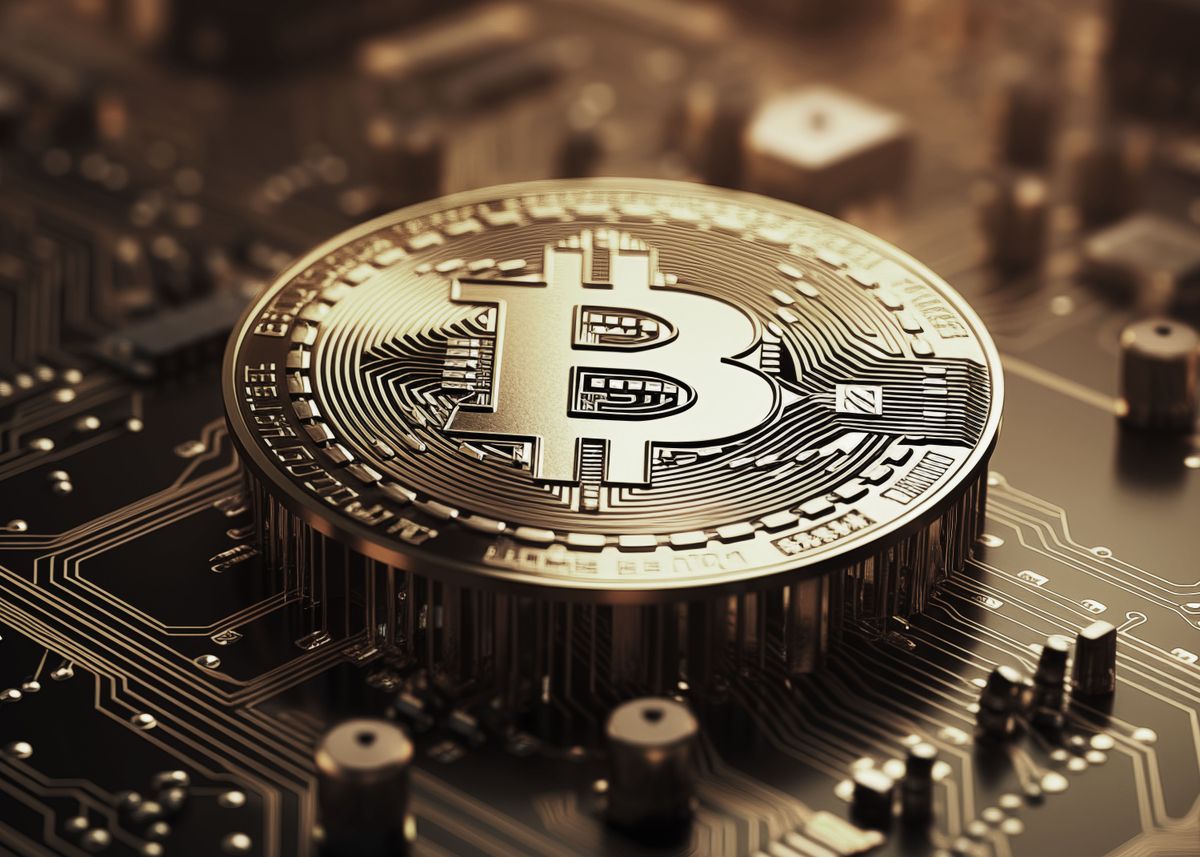 'Bitcoin' Poster, picture, metal print, paint by The Fire | Displate