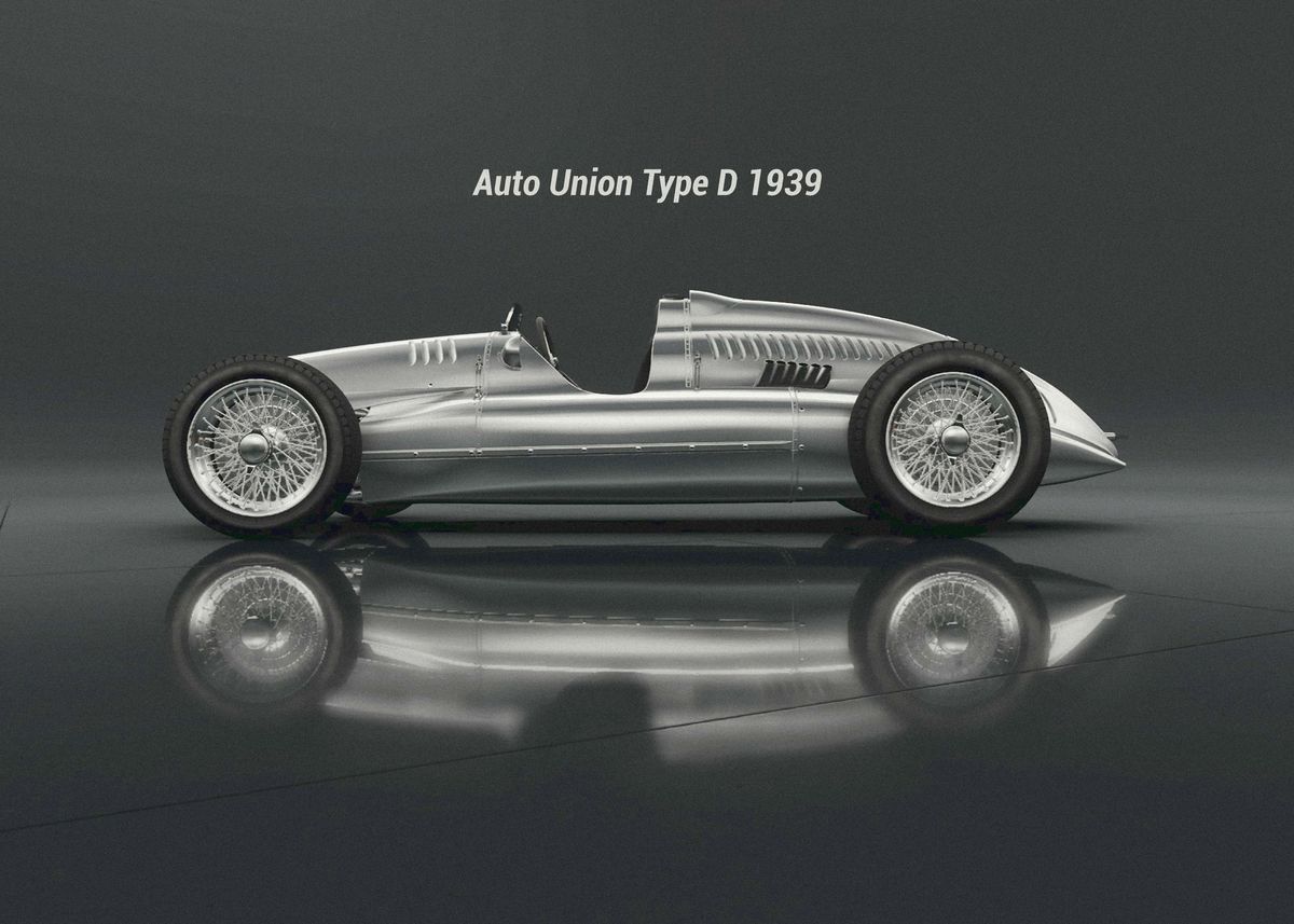 'Auto Union Type D 1939' Poster, picture, metal print, paint by One ...