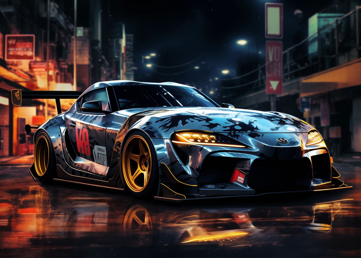 'MK5 Supra Race Pack' Poster, picture, metal print, paint by Operator ...