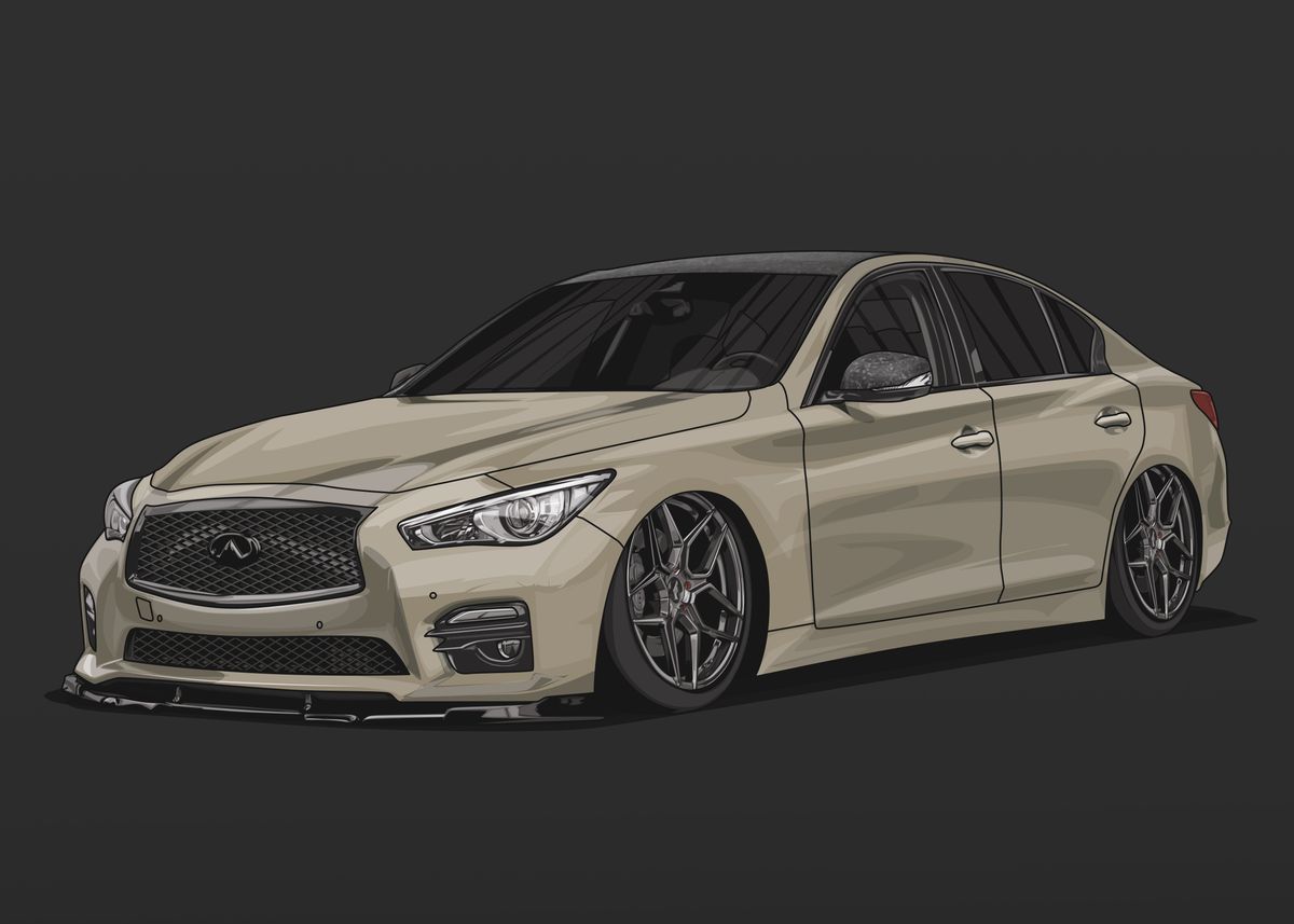 'Infiniti Q50 Airride' Poster, picture, metal print, paint by ...