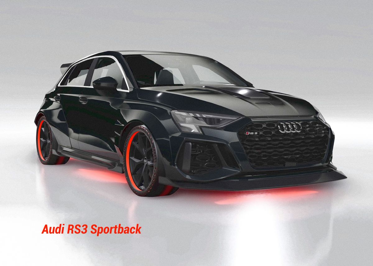 'Audi RS3 Sportback 2022' Poster, picture, metal print, paint by One ...