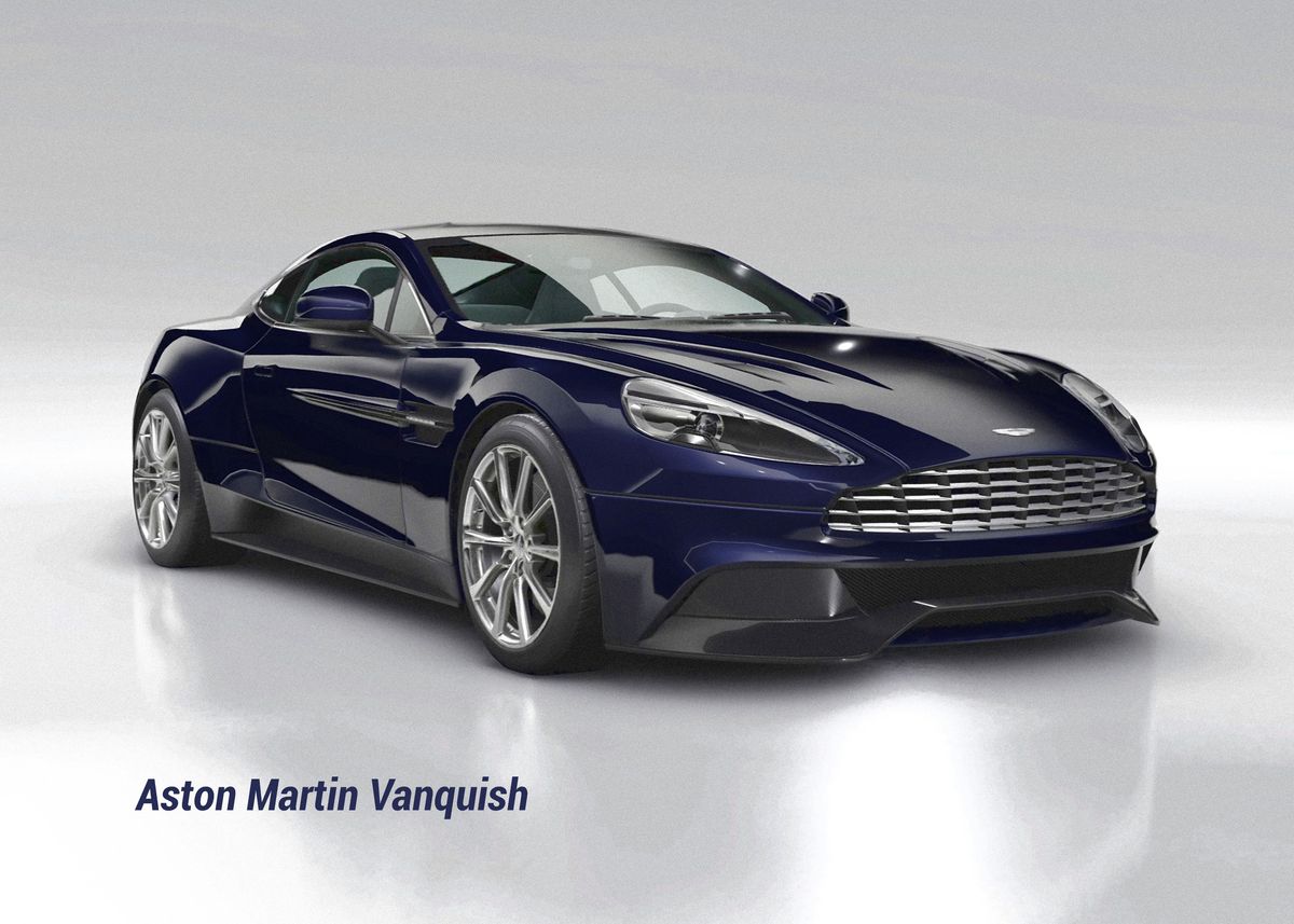 'Aston Martin Vanquish 2012' Poster, picture, metal print, paint by One ...