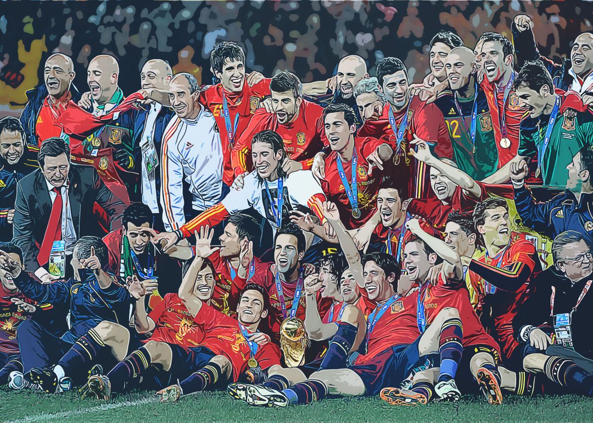 'Spain World Cup 2010' Poster, picture, metal print, paint by Benny ...