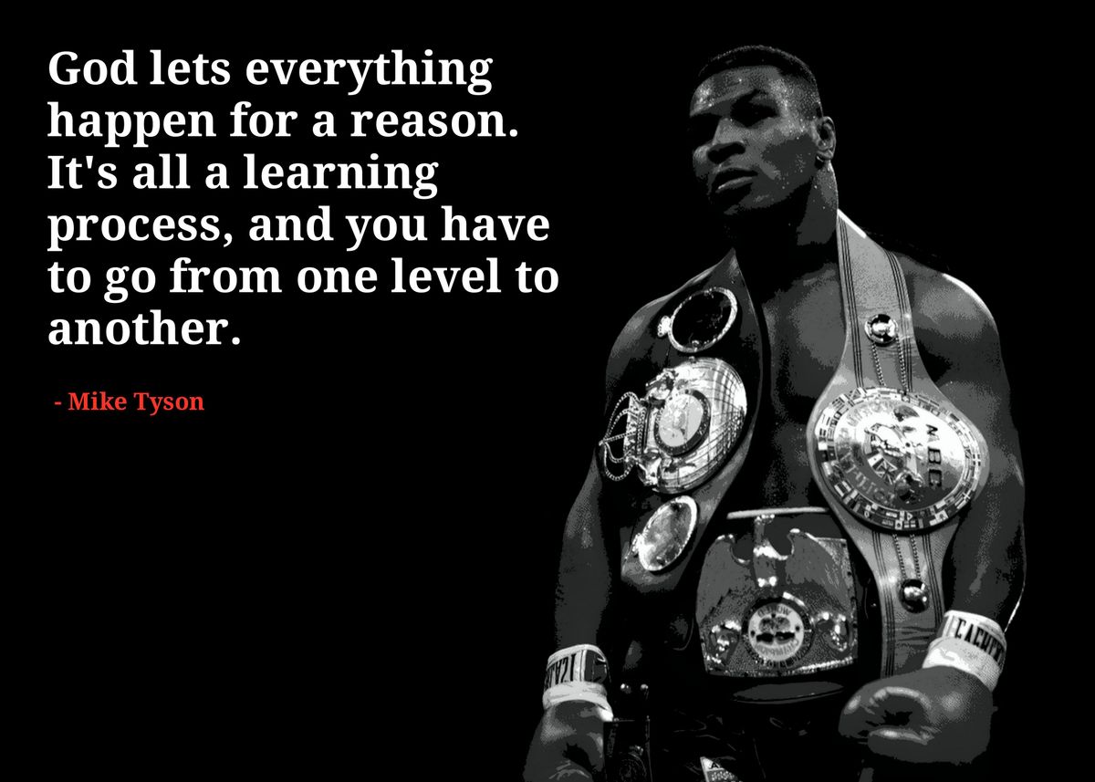 'Mike Tyson quotes ' Poster, picture, metal print, paint by TARA ART ...
