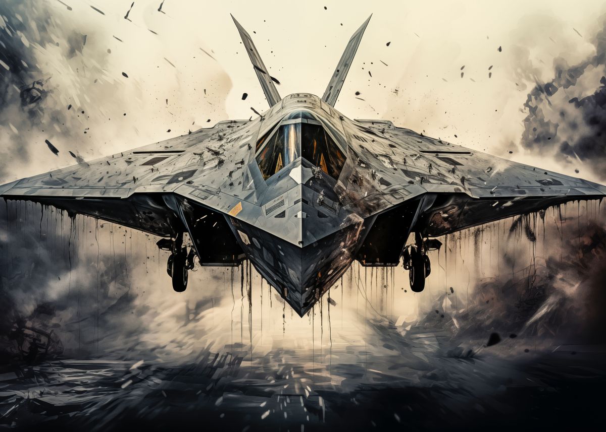 'F117A Nighthawk' Poster, picture, metal print, paint by The creative ...