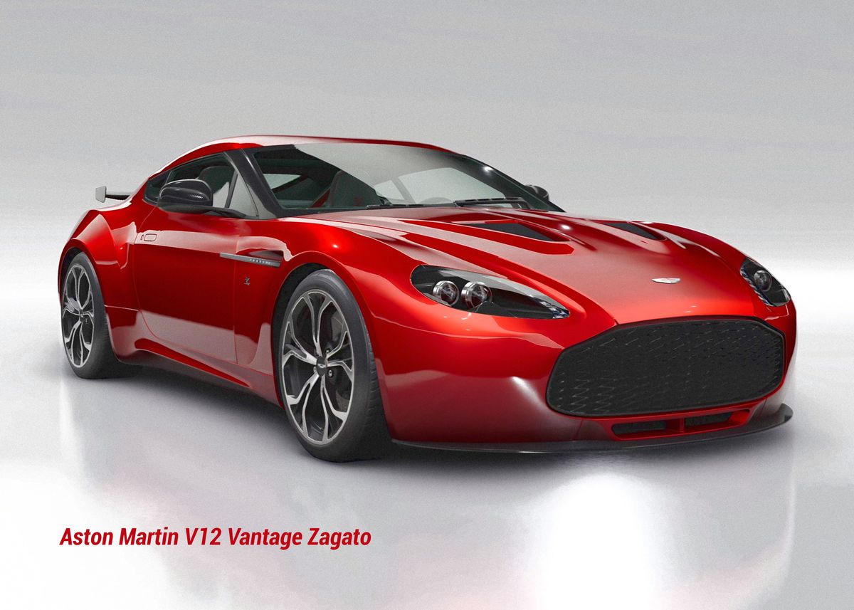'Aston Martin V12 Vantage Z' Poster, picture, metal print, paint by One ...