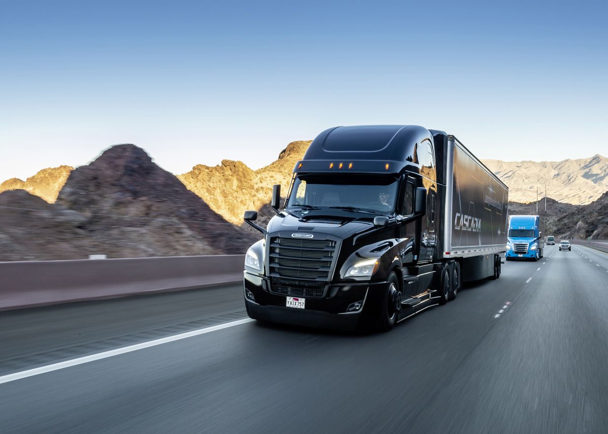 'Freightliner Cascadia' Poster, picture, metal print, paint by Gareett ...