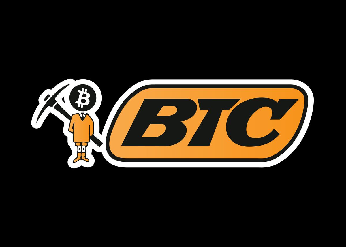 'Mine BTC' Poster, picture, metal print, paint by Vitaliy Klimenko ...