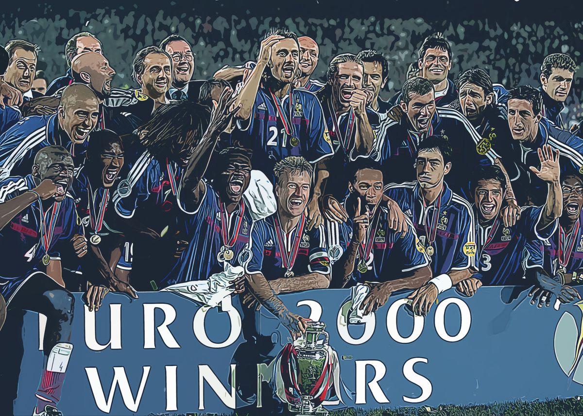 'France Euro 2000 ' Poster, picture, metal print, paint by Benny Jacobs ...