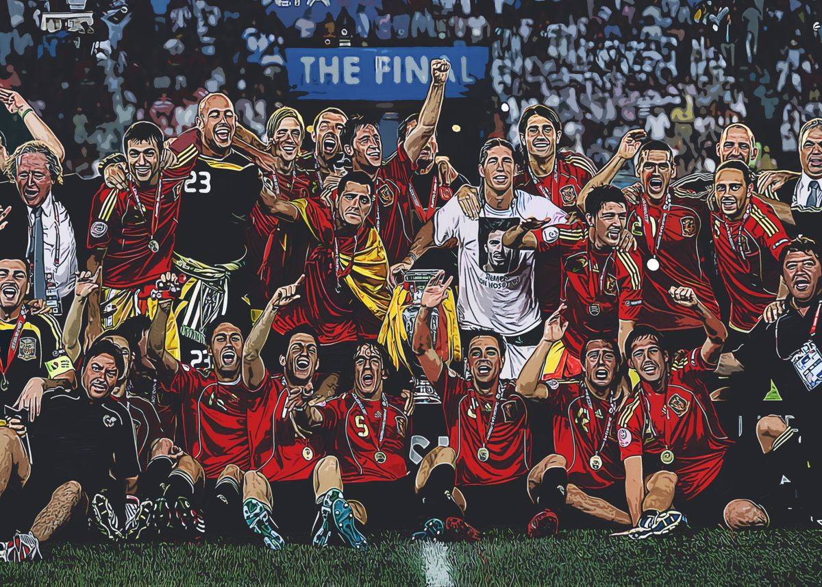 'Spain Euro 2008' Poster, picture, metal print, paint by Benny Jacobs ...