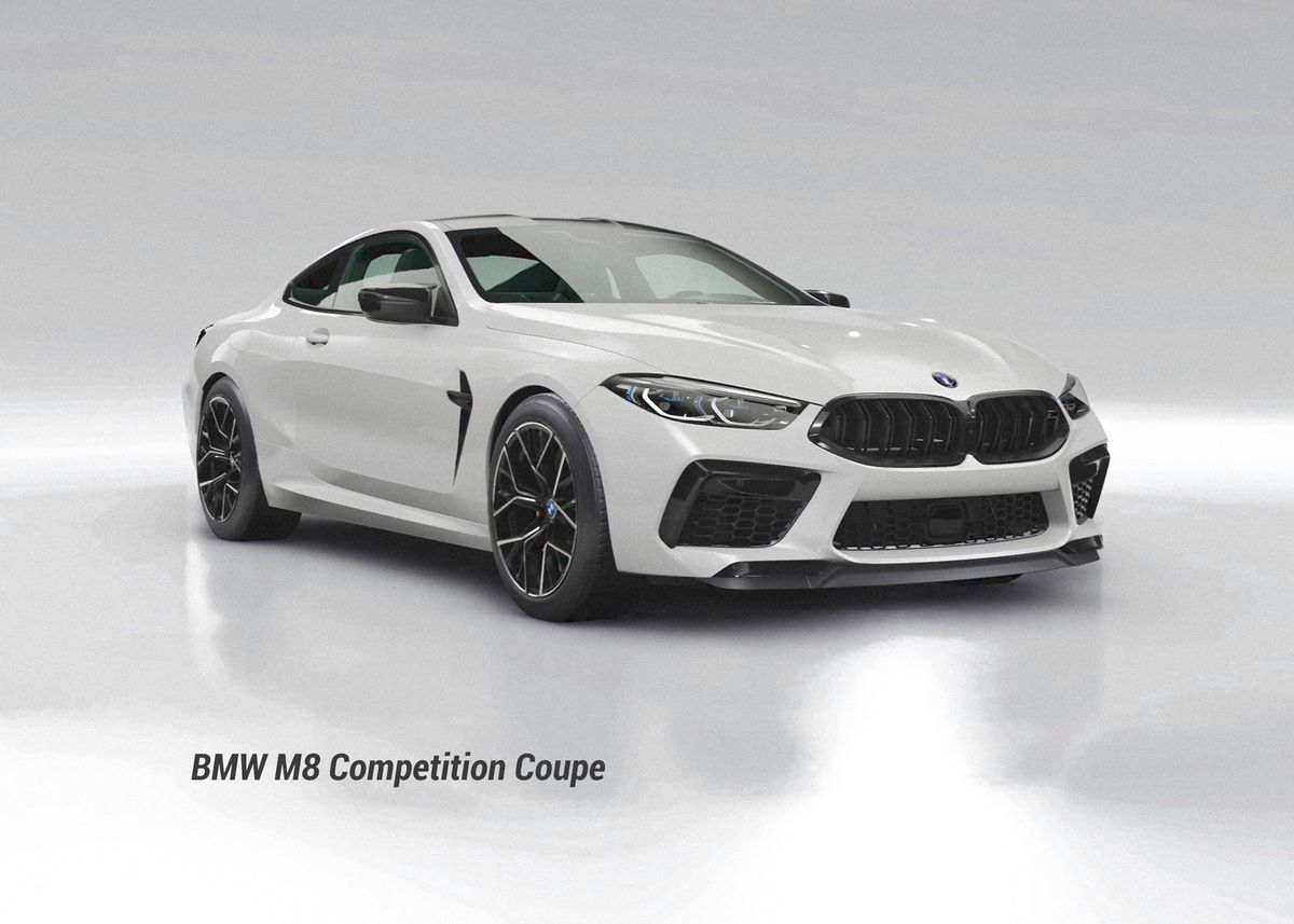 'BMW M8 Competition Coupe' Poster, picture, metal print, paint by One ...