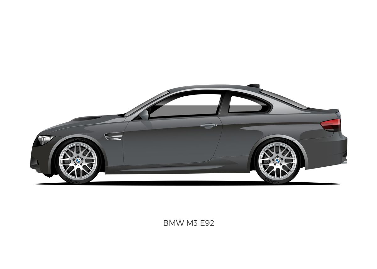 'BMW M3 E92' Poster, picture, metal print, paint by Conceptual ...