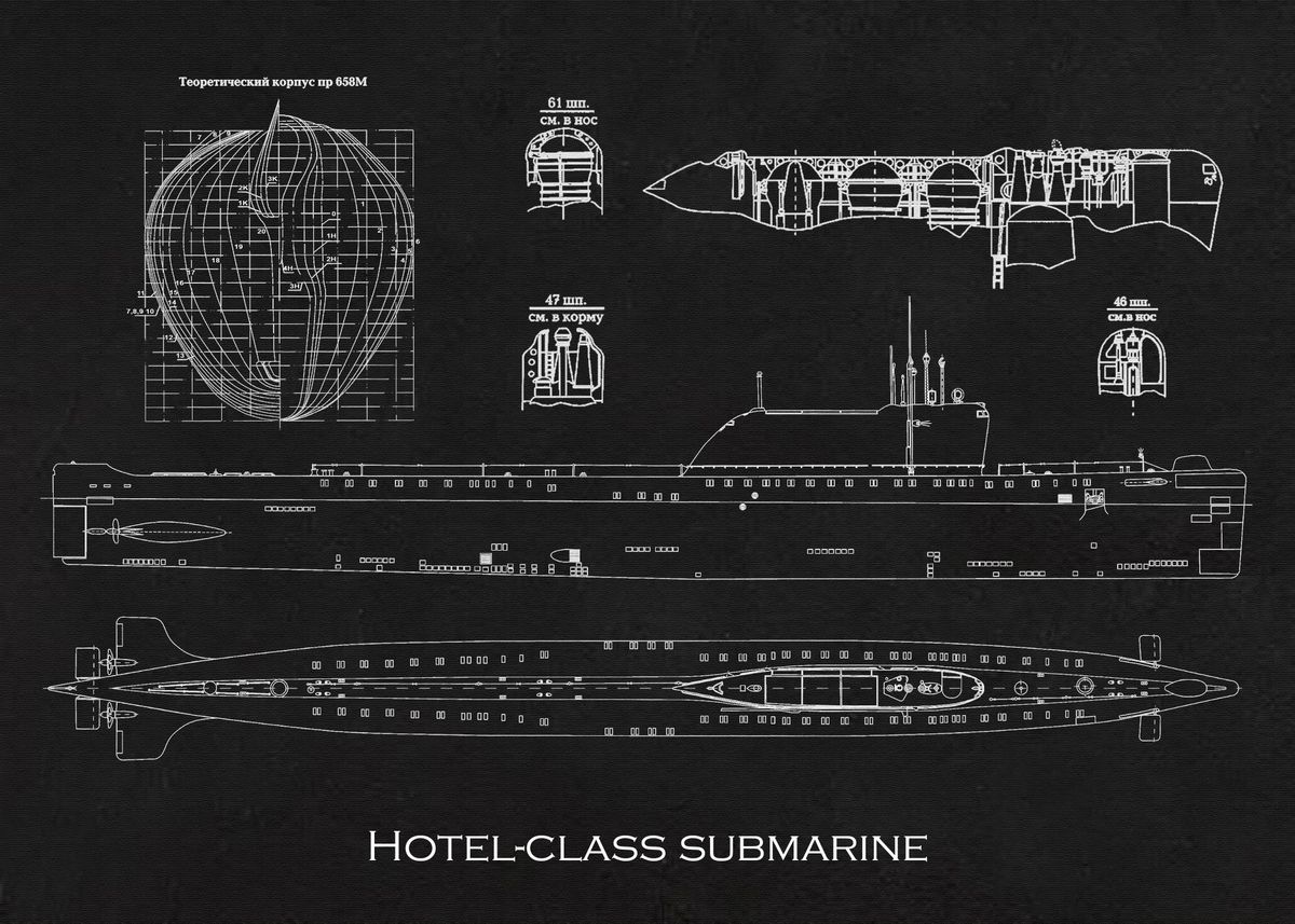 'Hotel Class submarine' Poster, picture, metal print, paint by ...