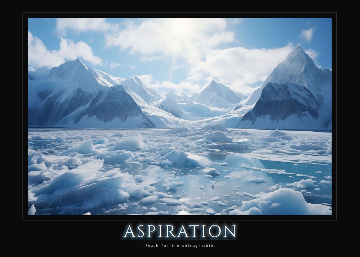 'Aspiration Poster Quote' Poster, picture, metal print, paint by ...