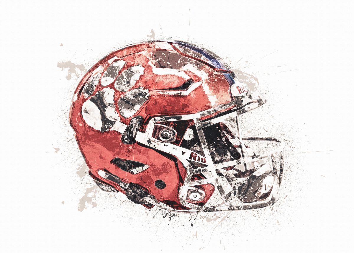 'CLEMSON TIGERS Helmet' Poster, picture, metal print, paint by Jamie ...