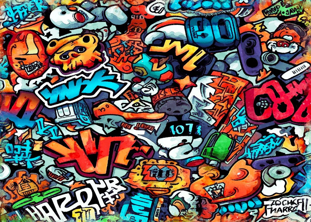 'Graffiti' Poster, picture, metal print, paint by Grafitti Poster ...