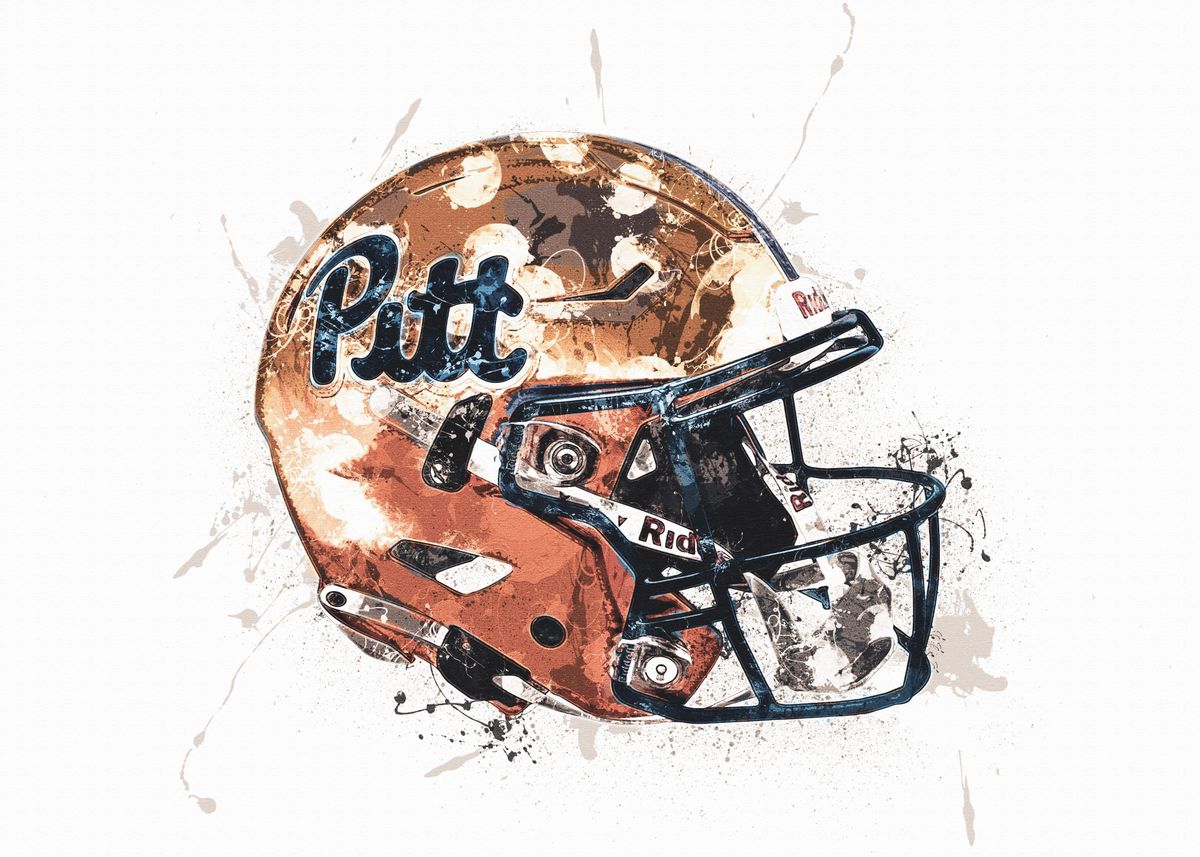 'PITTSBURGH PANTHERS Helmet' Poster, picture, metal print, paint by ...